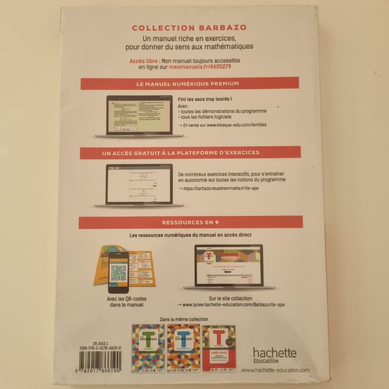 Manuel scolaire spécialité mathématiques terminale - Matériel et Livres ...